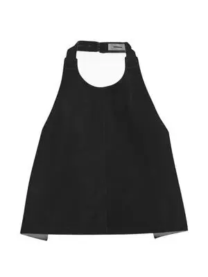 Wardrobe.NYC Draped Halterneck Top - Black