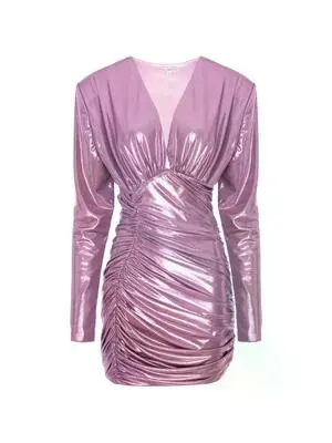 CUANNA Odina Ruched Mini Dress - Purple