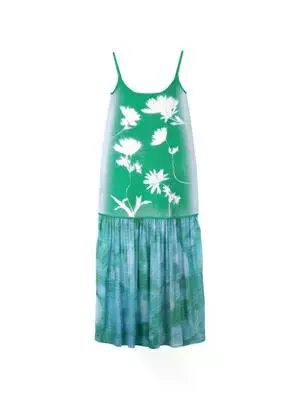 Ph5 Flower-print Drop-waist Maxi Dress - Green