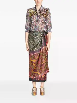 Dries Van Noten Long Wrap Scarf-skirt
