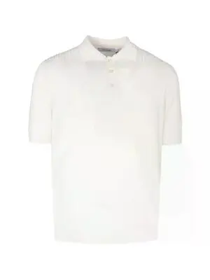 GRAN SASSO Ribbed-knit Polo Shirt - Neutrals