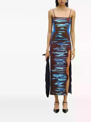 Ph5 Iris Wavy-slit Maxi Dress