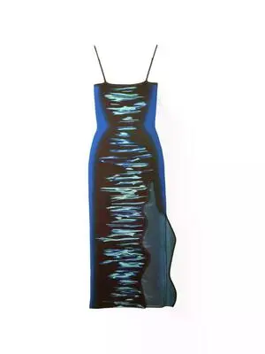 Ph5 Iris Wavy-slit Maxi Dress - Brown