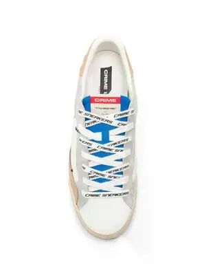 CRIME LONDON Deconstructed Suede-panelled Low-top Sneakers