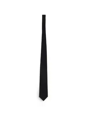 Brunello Cucinelli Narrow Pointed-tip Tie - Black