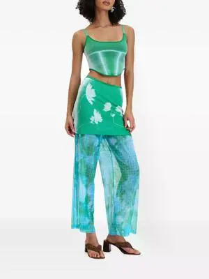 Ph5 Floral-print Layered-panel Trousers