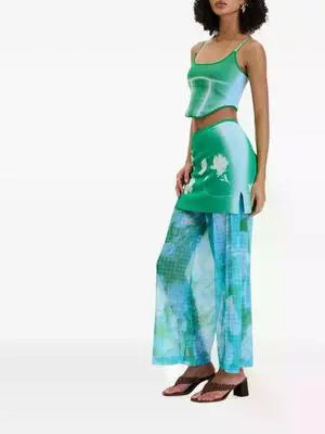Ph5 Floral-print Layered-panel Trousers