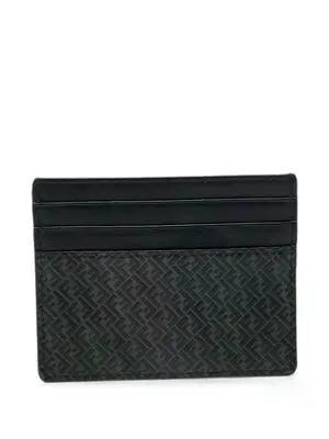 Fendi 2022 Micro Zucca Card Holder - Black