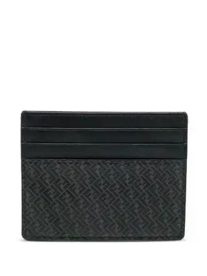 Fendi 2022 Micro Zucca Card Holder - Black