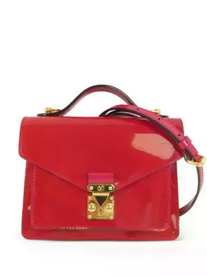 LOUIS VUITTON Monceau Vernis-leather Crossbody Bag - Red