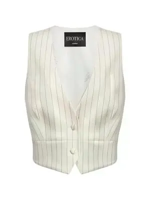 DONDUP Pinstripe-pattern Waistcoat - Neutrals