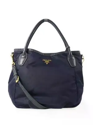 Prada Logo-detail Two-way Tote Bag - Blue