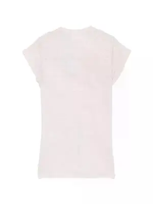 MARANT ETOILE Zankou Deep V-neck Short-sleeve T-shirt - Pink