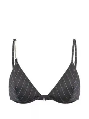 DONDUP Pinstripe-pattern Chain-link Top - Grey