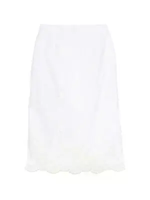 Altuzarra Embroidered Scalloped-hem Skirt