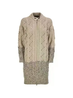 Fabiana Filippi Openwork-knit Zip-up Cardigan