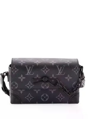 LOUIS VUITTON Steamer Wearable Wallet Monogram Eclipse Canvas Crossbody Bag - Black