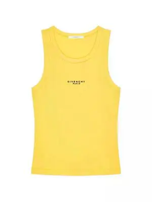 Givenchy Logo-print Ribbed Tank Top - Yellow