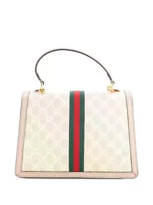 Gucci Ophidia Flap Top Handle Small Satchel Bag - Neutrals