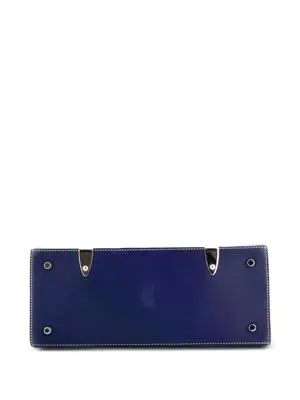 Goyard Saigon Top Handle Bag In Coated Canvas And Leather Pm Satchel - Blue