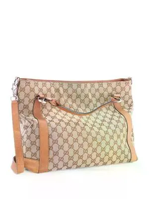 Gucci Miss Gg Gg Canvas With Leather Medium Tote Bag - Brown