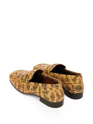 Dries Van Noten Leather Penny Loafers - Yellow