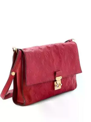 LOUIS VUITTON Monogram Empreinte Leather Shoulder Bag - Red