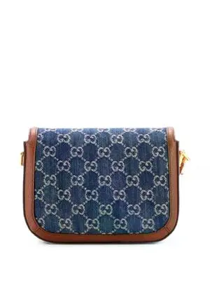 Gucci Horsebit 1955 Gg Denim Mini Shoulder Bag