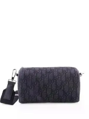 Dior Roller Messenger Bag Oblique Canvas Mini Crossbody Bag - Black