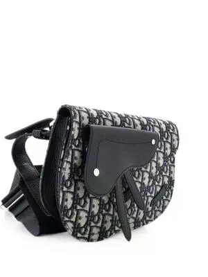 Dior Saddle Messenger Pouch Oblique Canvas Crossbody Bag - Blue
