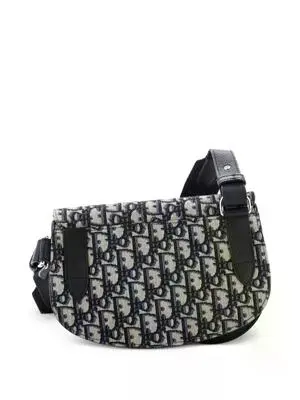 Dior Saddle Messenger Pouch Oblique Canvas Crossbody Bag - Blue