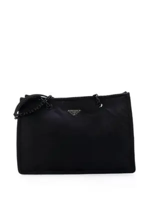 Prada Padded Chain Shopper Tote Tessuto Large Shoulder Bag