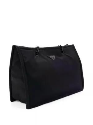 Prada Padded Chain Shopper Tote Tessuto Large Shoulder Bag