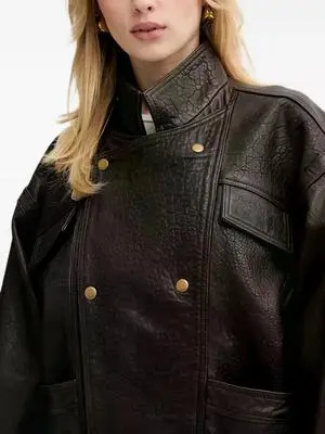 Bardot Double-breasted Leather Jacket