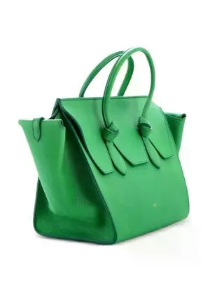 Celine Tie Knot Grainy Leather Small Tote Bag - Green