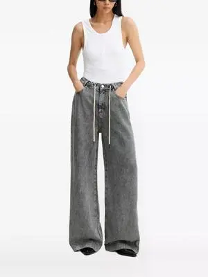 Munthe Buttoned Ribbed Top - White