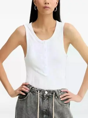 Munthe Ribbed Button-front Sleeveless Top