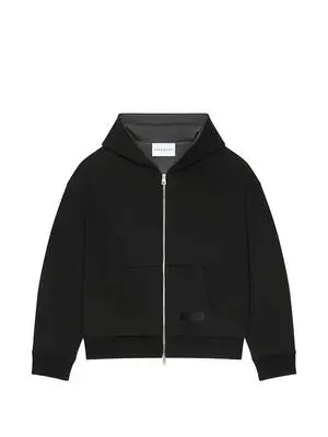 Givenchy Zip-up Logo-patch Hoodie - Black