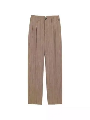 AMI Paris Striped Wool Two-pleats Trousers