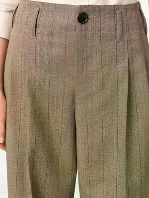 AMI Paris Striped Wool Two-pleats Trousers