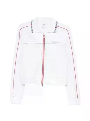 Casablanca Embroidered Logo Zip Jacket - White