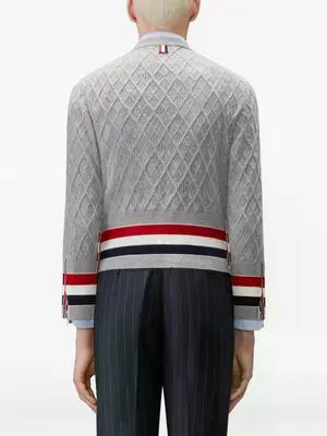 Thom Browne Argyle Intarsia Cashmere Cardigan