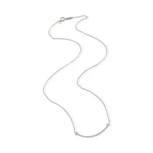 Tiffany & Co. Diamond T Smile Necklace In White Gold