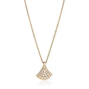 BVLGARI Rose Gold Diamond Divas Dream Pendant Necklace - Rose_gold