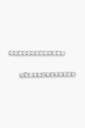 JENNIFER BEHR Set Of Two Tone Swarovski Crystal Hair Slides - Silver