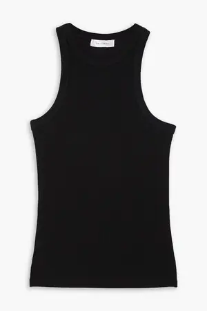 ANINE BING Eva Ribbed Stretchcotton Jersey Tank