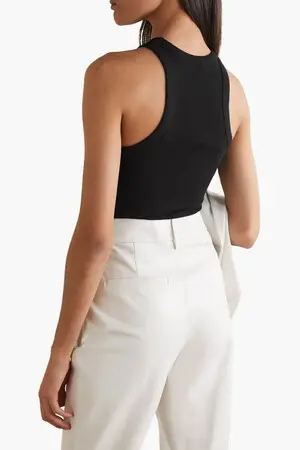 ANINE BING Eva Ribbed Stretchcotton Jersey Tank