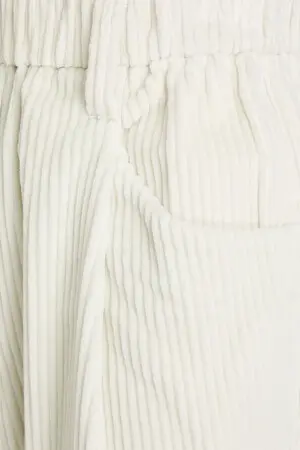 Brunello Cucinelli Cropped Pleated Cottoncorduroy Tapered Pants
