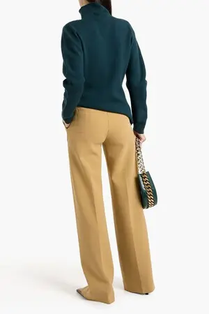 Another Tomorrow Wool-blend Wide-leg Pants