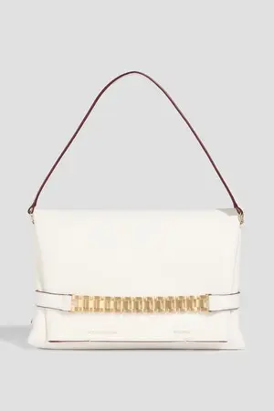 Victoria Beckham Chain Pouch Leather Shoulder Bag - White